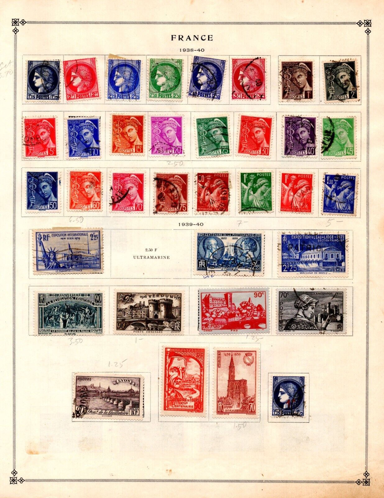 France & Colonies 1880-1950 Collection of 600+ Mint & Used Includes AIR ...