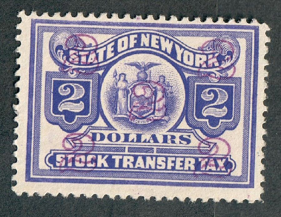 New York $2 Stock Transfer used State Revenue single | United States ...