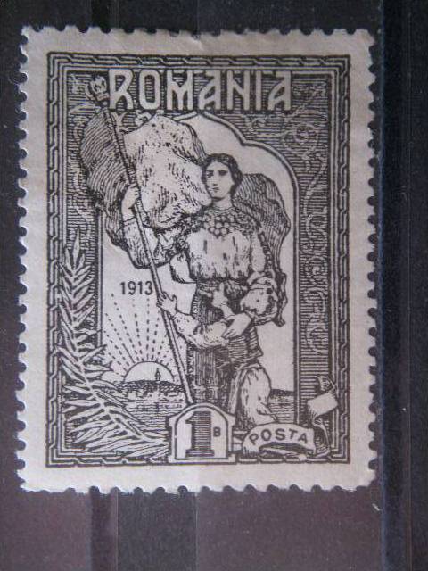 Romania 1913 Mh 1b Scott 230 Romania Holding Flag Europe