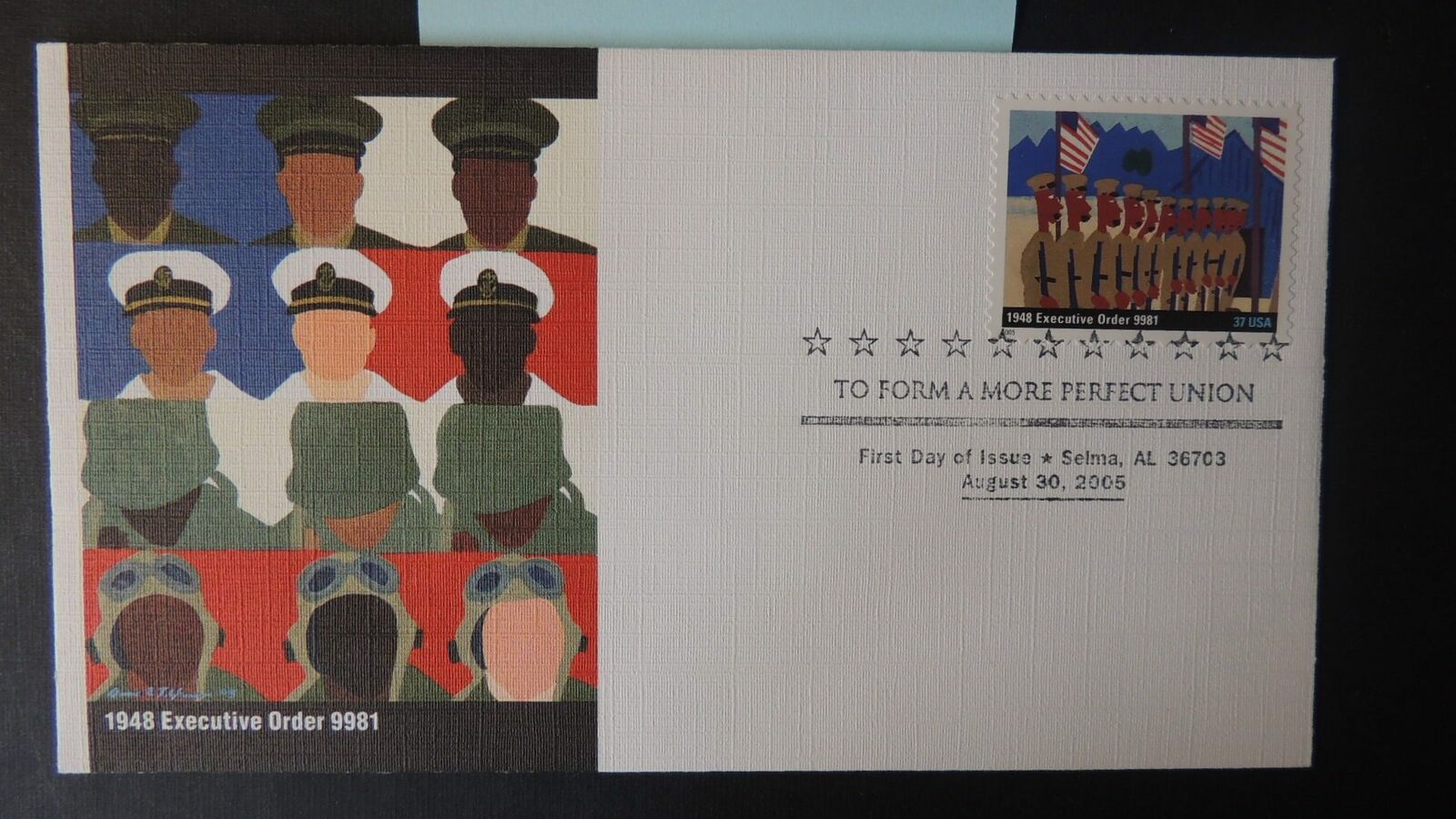 USA 2005 FDC executive order 9981 form a perfect union militaria flags ...