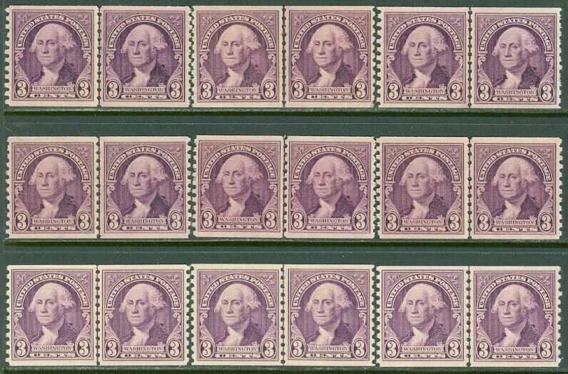 USA 1932 Scott #721. 9 VF-XF, MNH. Line pairs. PO Fresh Cat $117 ...