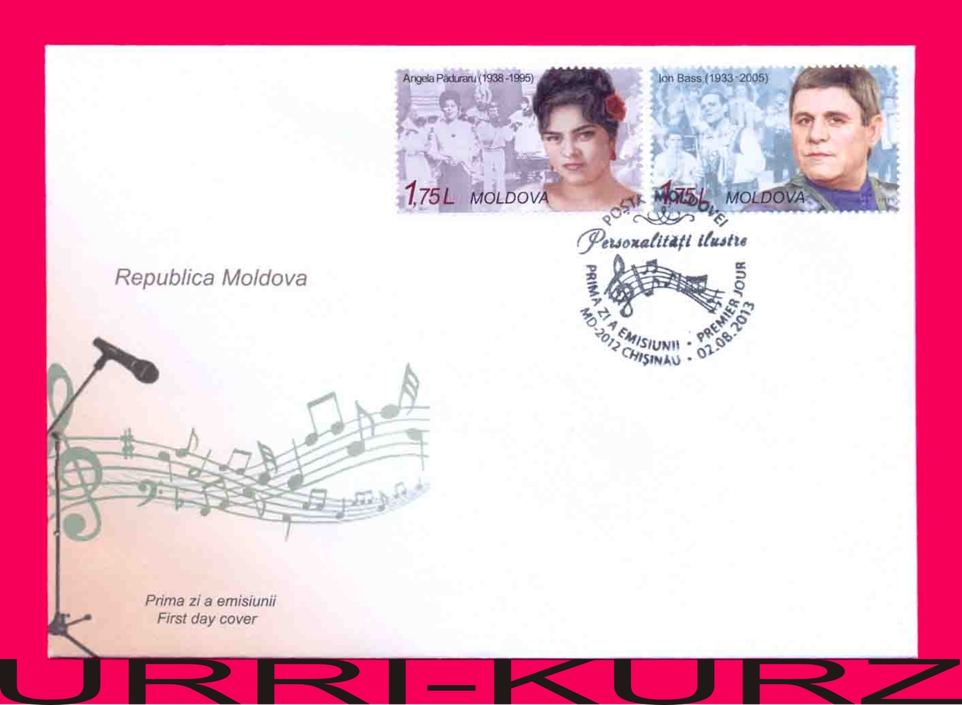 MOLDOVA 2013 Famous People Folk Singers Ion Bass & Angela Paduraru ...