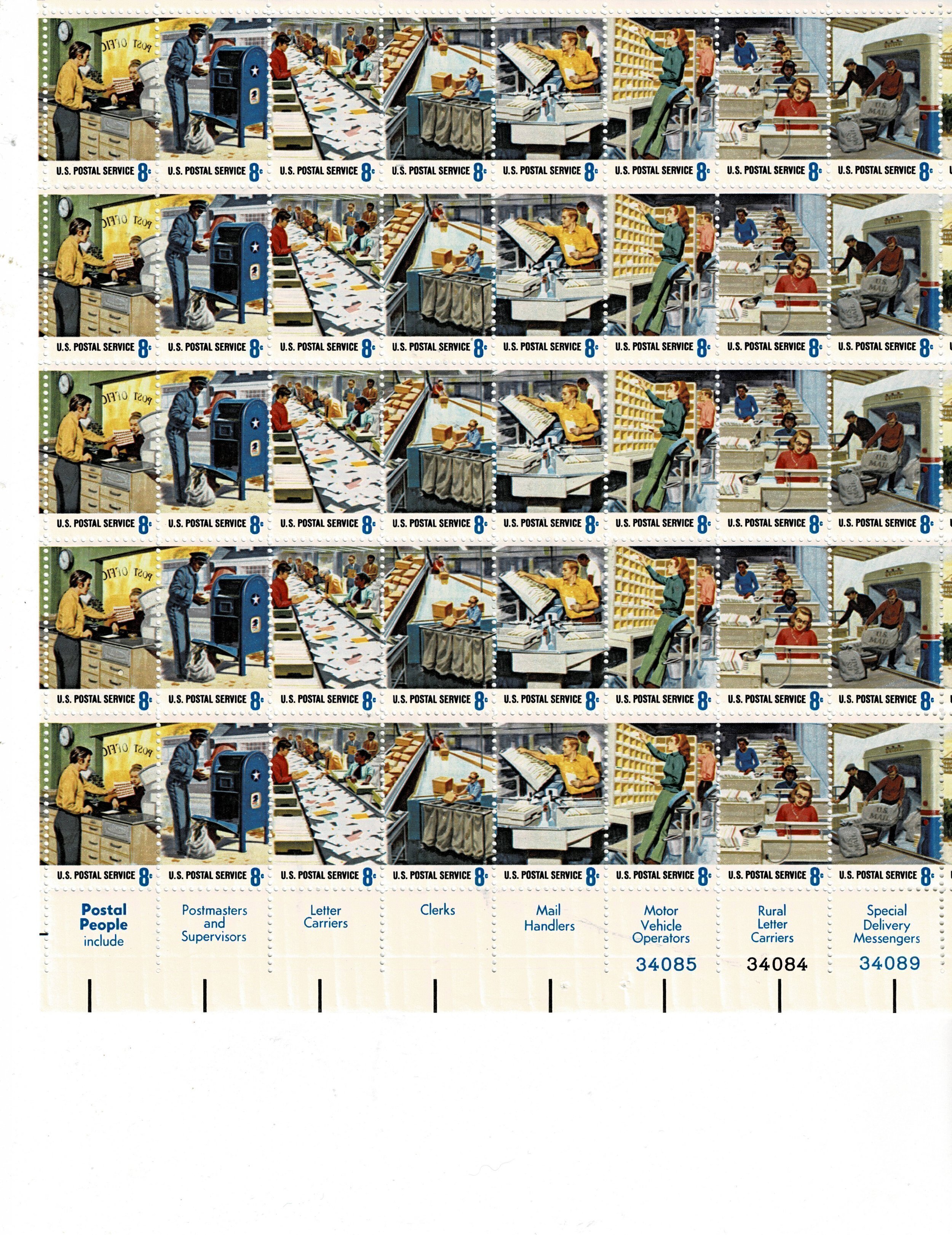 US Postal Service 8c US Postage Sheet #1489-98 VF MNH | United States ...