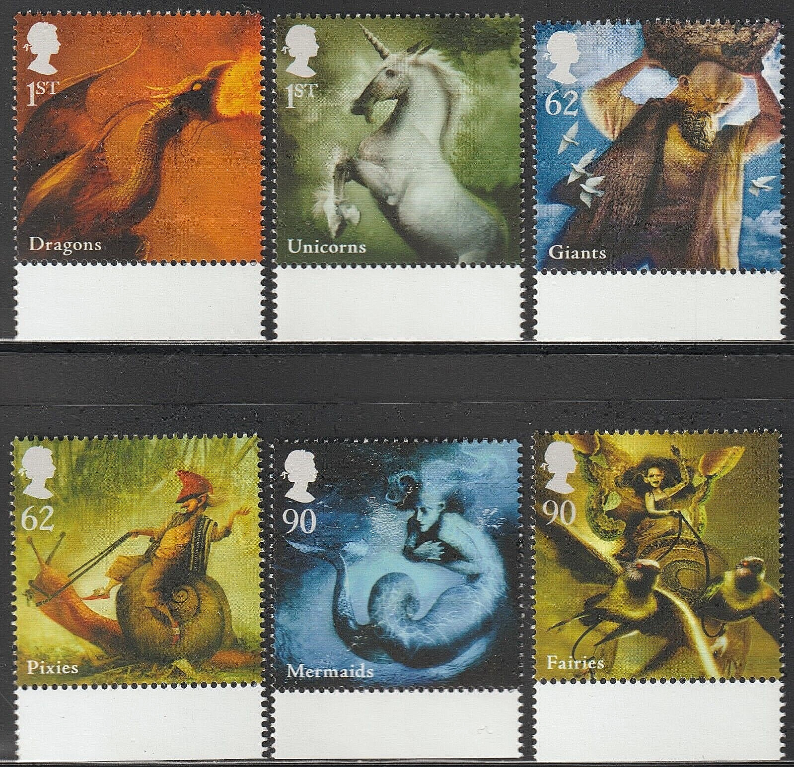 EDSROOM-13541 Great Britain 2673-8 MNH 2009 Complete Mythical Creatures ...