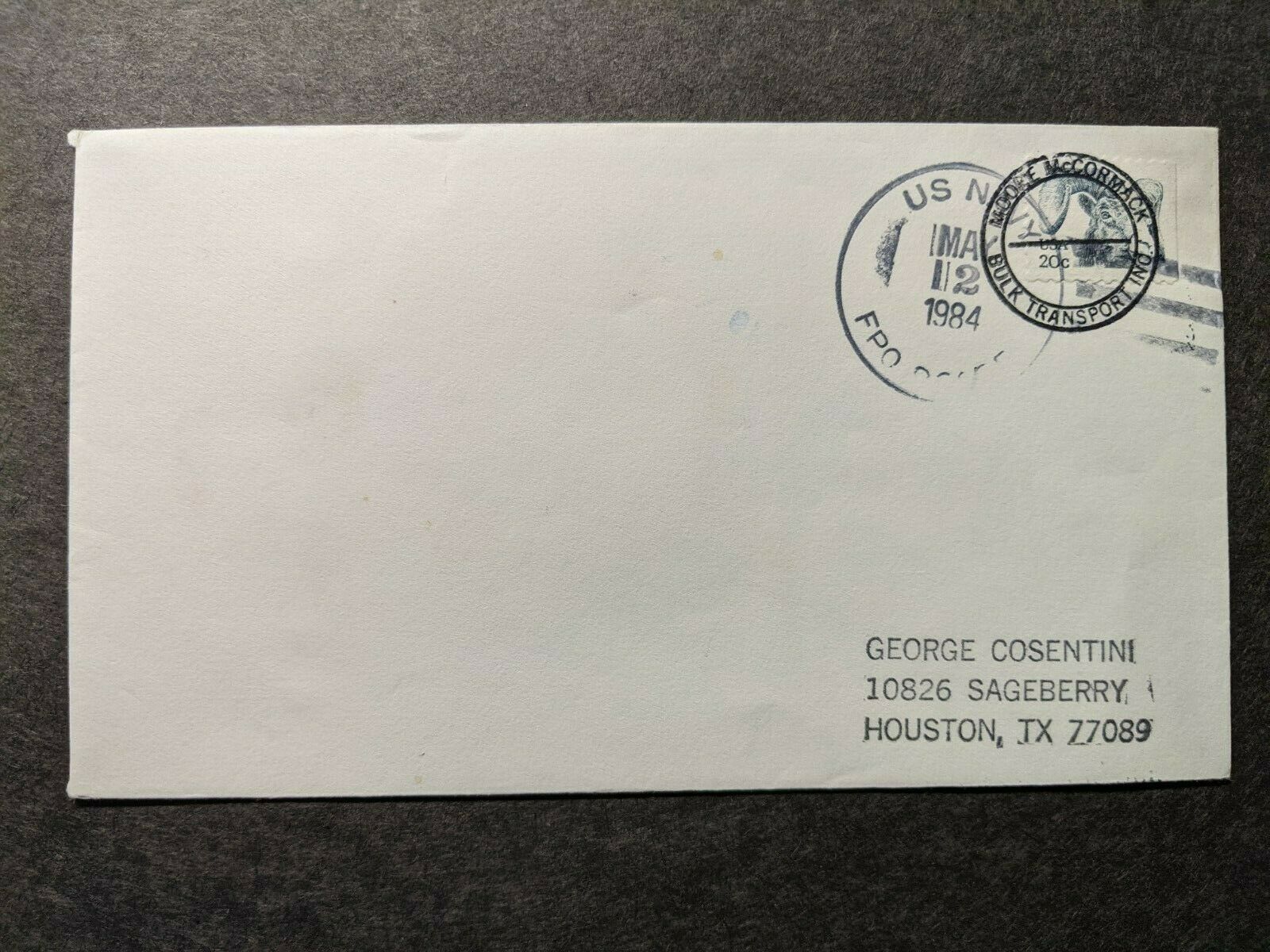 Ship SS MORMAC STAR, MOORE-McCORMACK Lines Naval Cover 1984 SIGNED ...