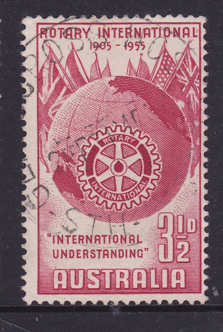 Australia -1955 50th Anniv Rotary International 3 1/2d used | Australia & Oceania - Australia ...