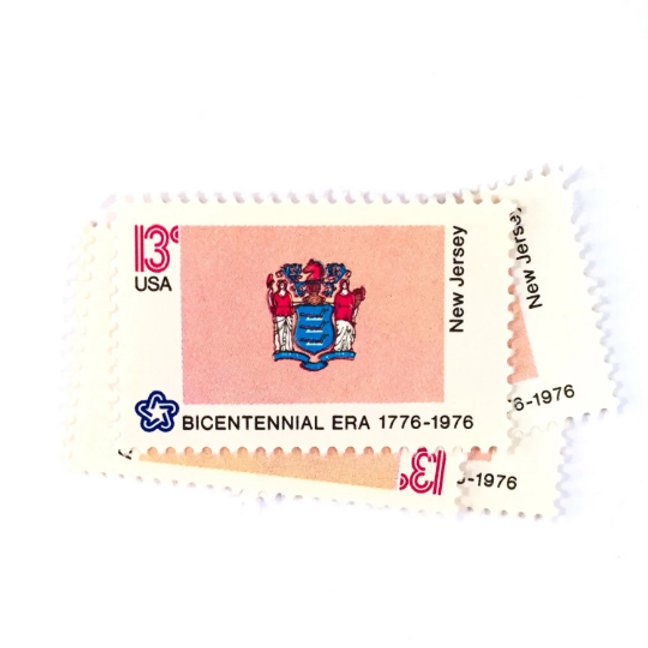10 x New Jersey State Flag 13 cents 1976 UNused US postage stamps ...
