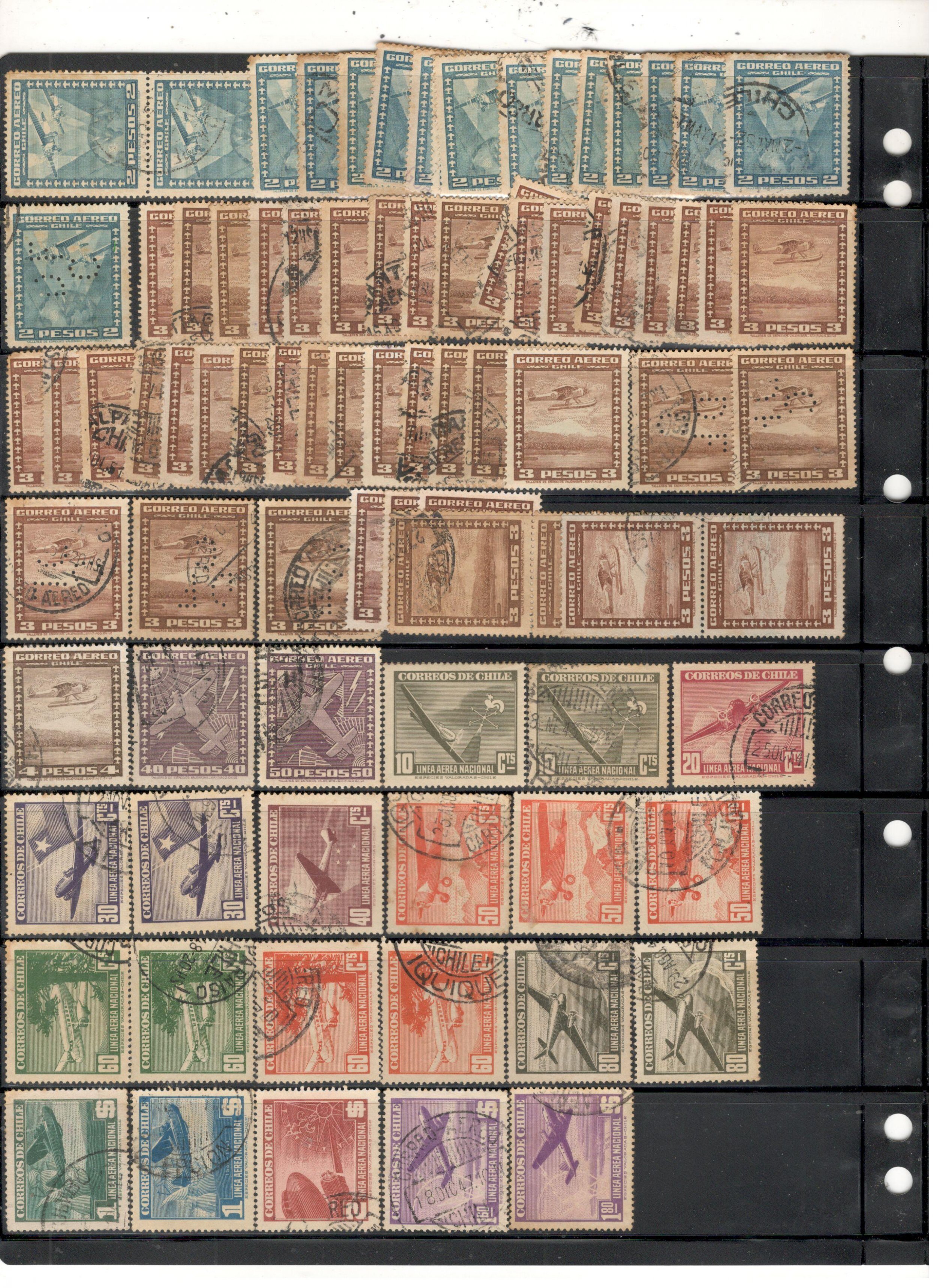 Chile Collection on Stock Sheet Mint/Used | Central & South America ...