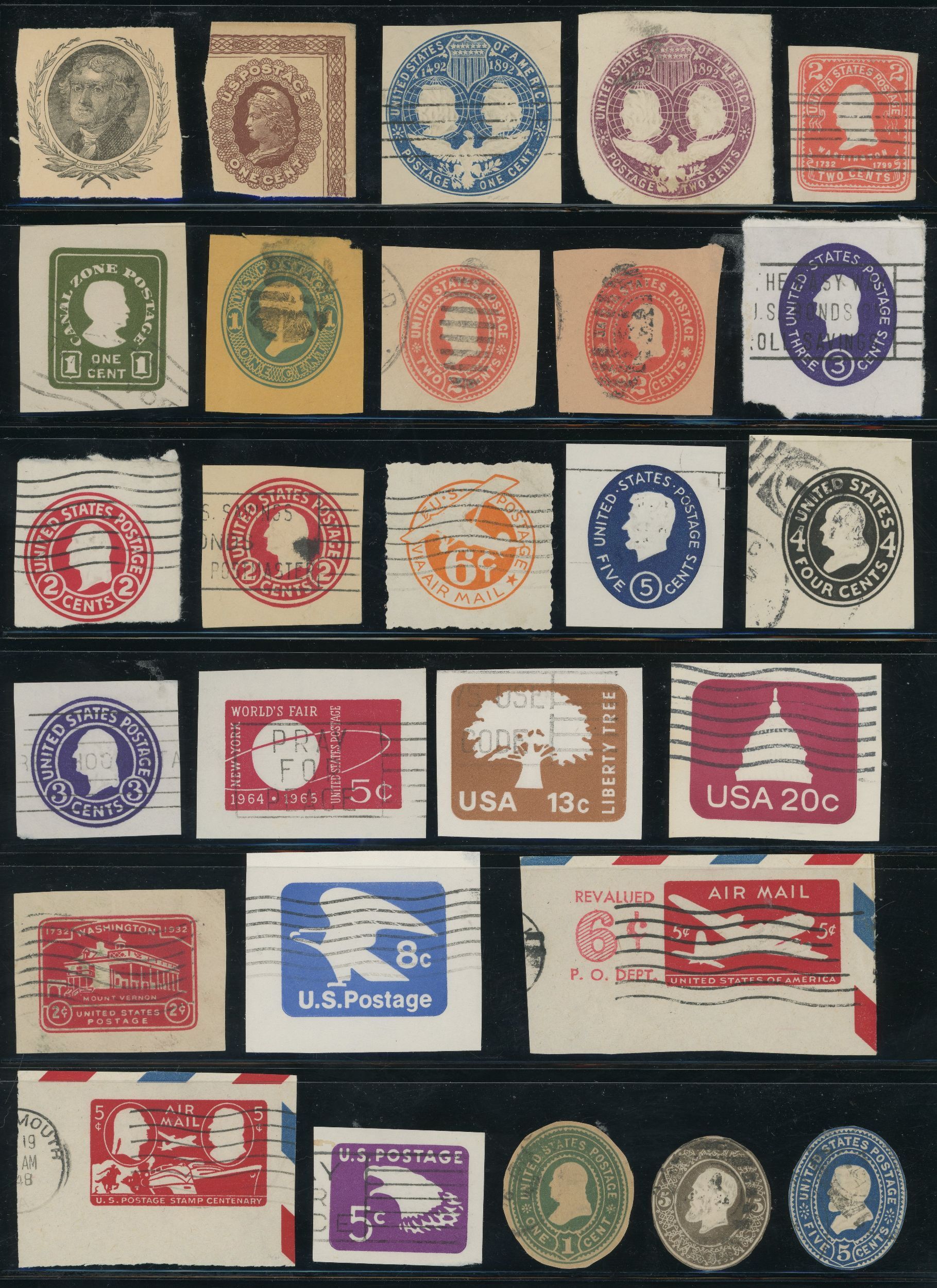 USA - Selection of 27 different cut squares - Cat $??? | United States ...