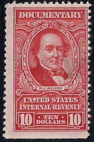 #R677 10 Dollar R.J. Walker 1954 Documentary stamp used F / HipStamp