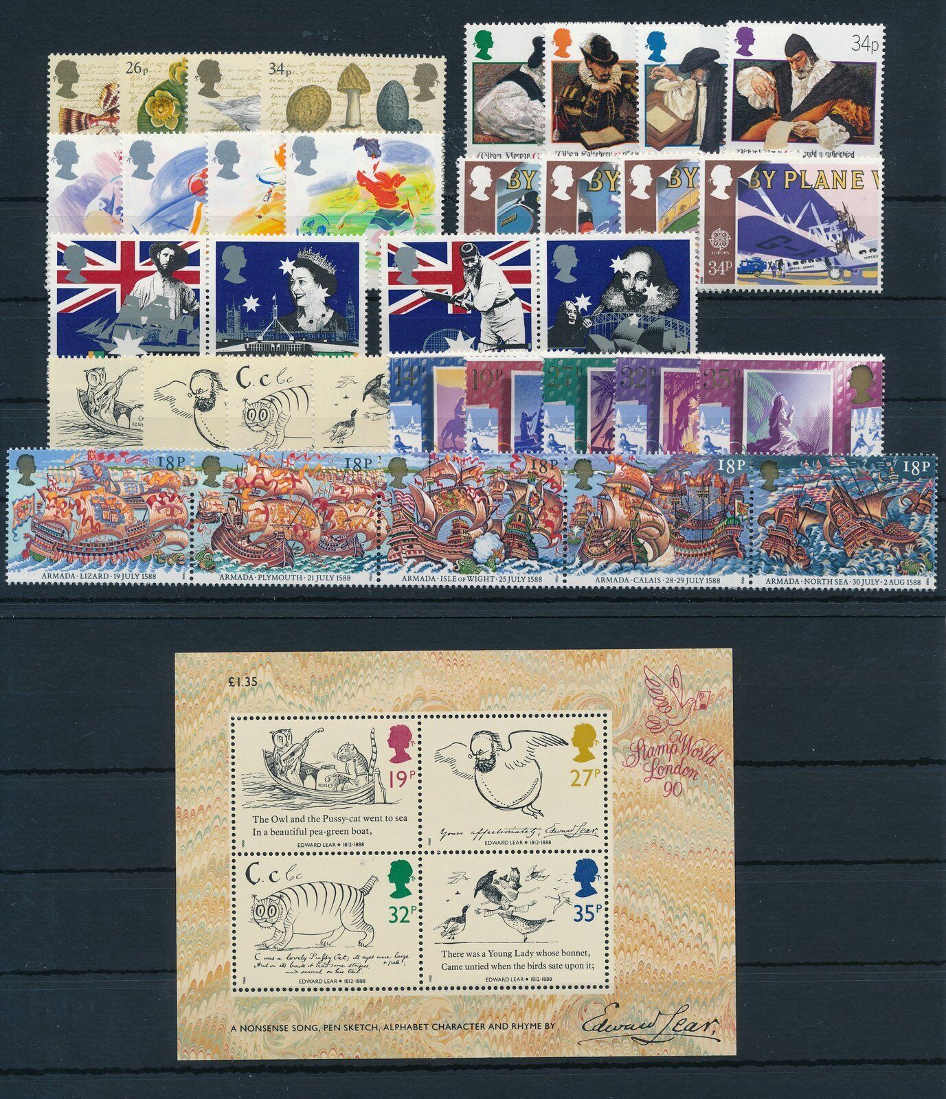 Great Britain Queen Elisabeth 1988 Complete Year Set commemorative ...
