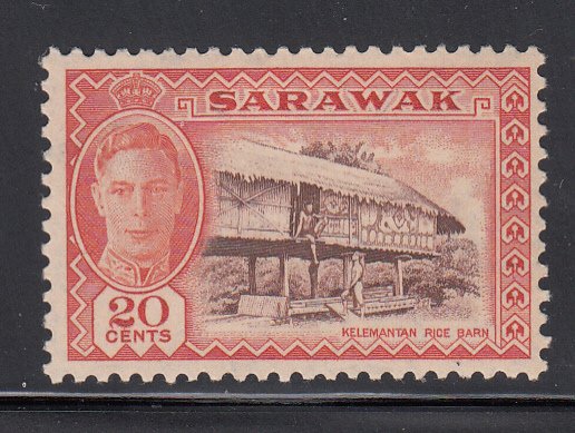 Sarawak 1950 Sc 189 KGVI 20c MNH | Asia - Malaysia, General Issue Stamp ...