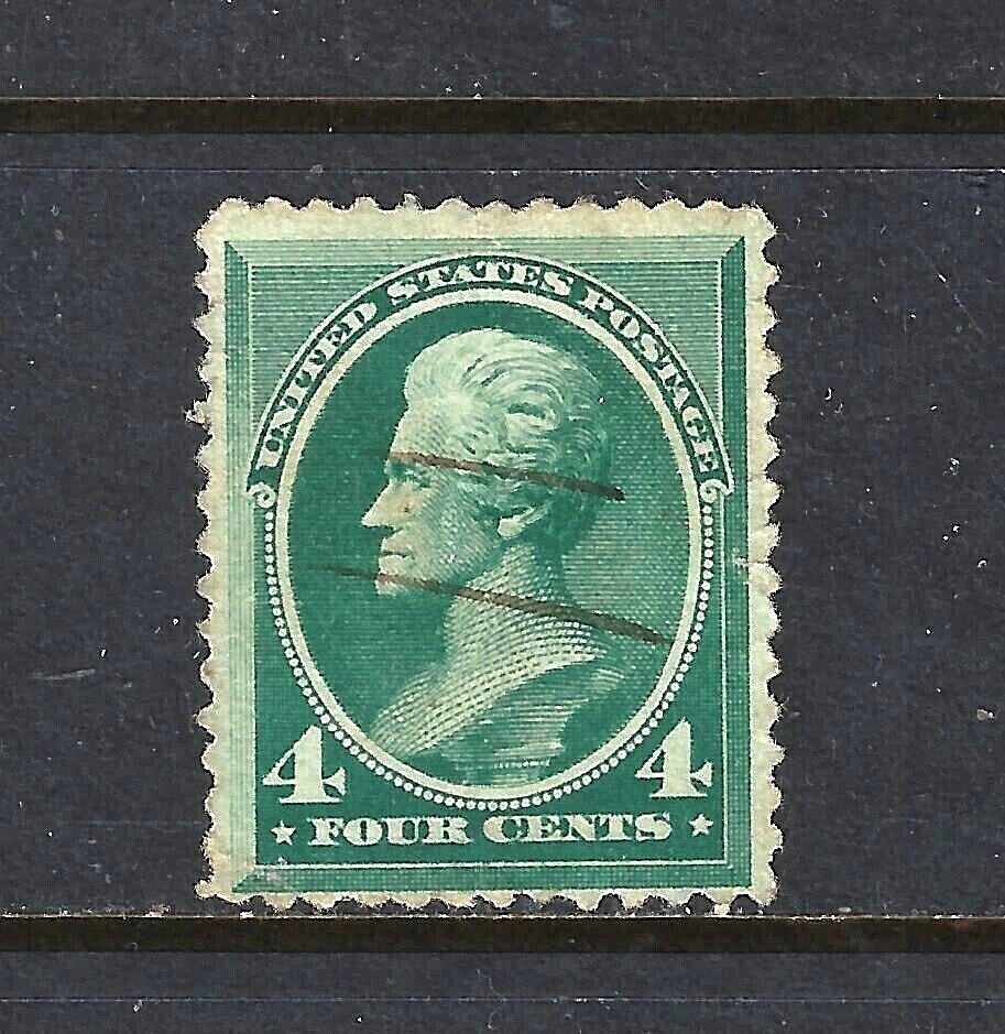#211 US 4 Cent Blue Green Jackson-Used-N/G-Fine-Vf | United States ...