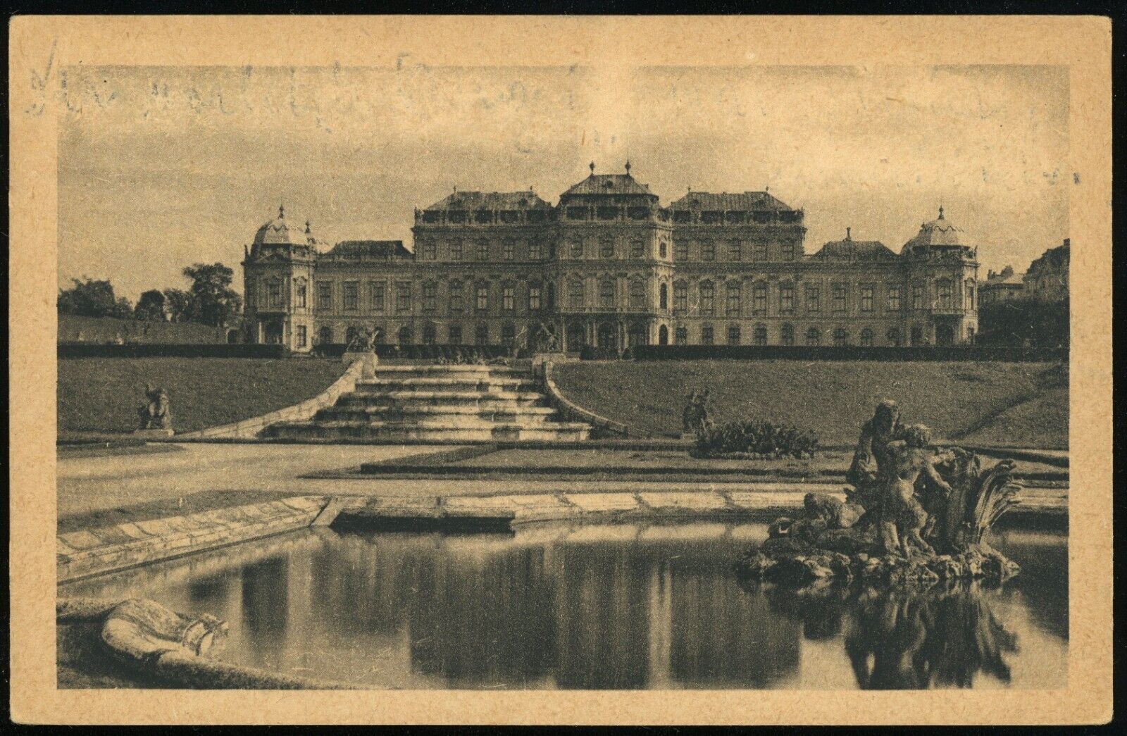 Austria German Occupation Vienna WWII 1945 Belvedere Palace Postal Card ...