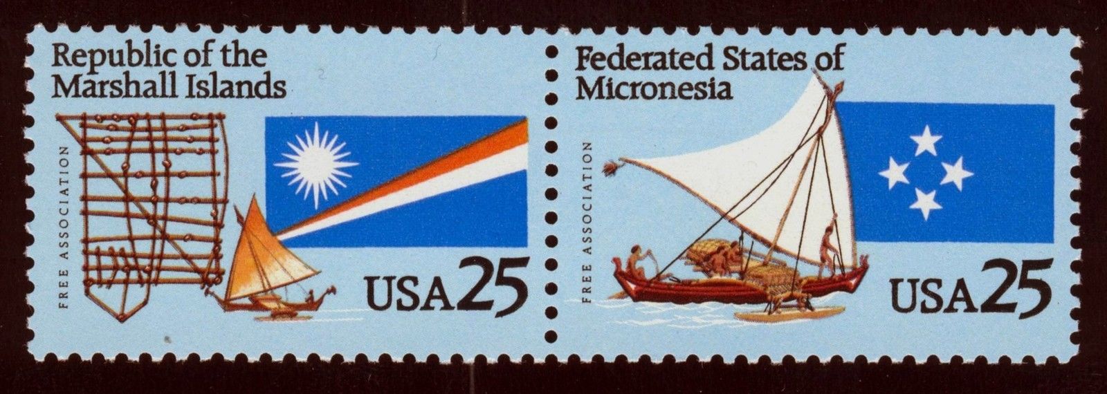 #2507a 25c Micronesia & Marshall Islands, Mint **ANY 4=FREE SHIPPING ...