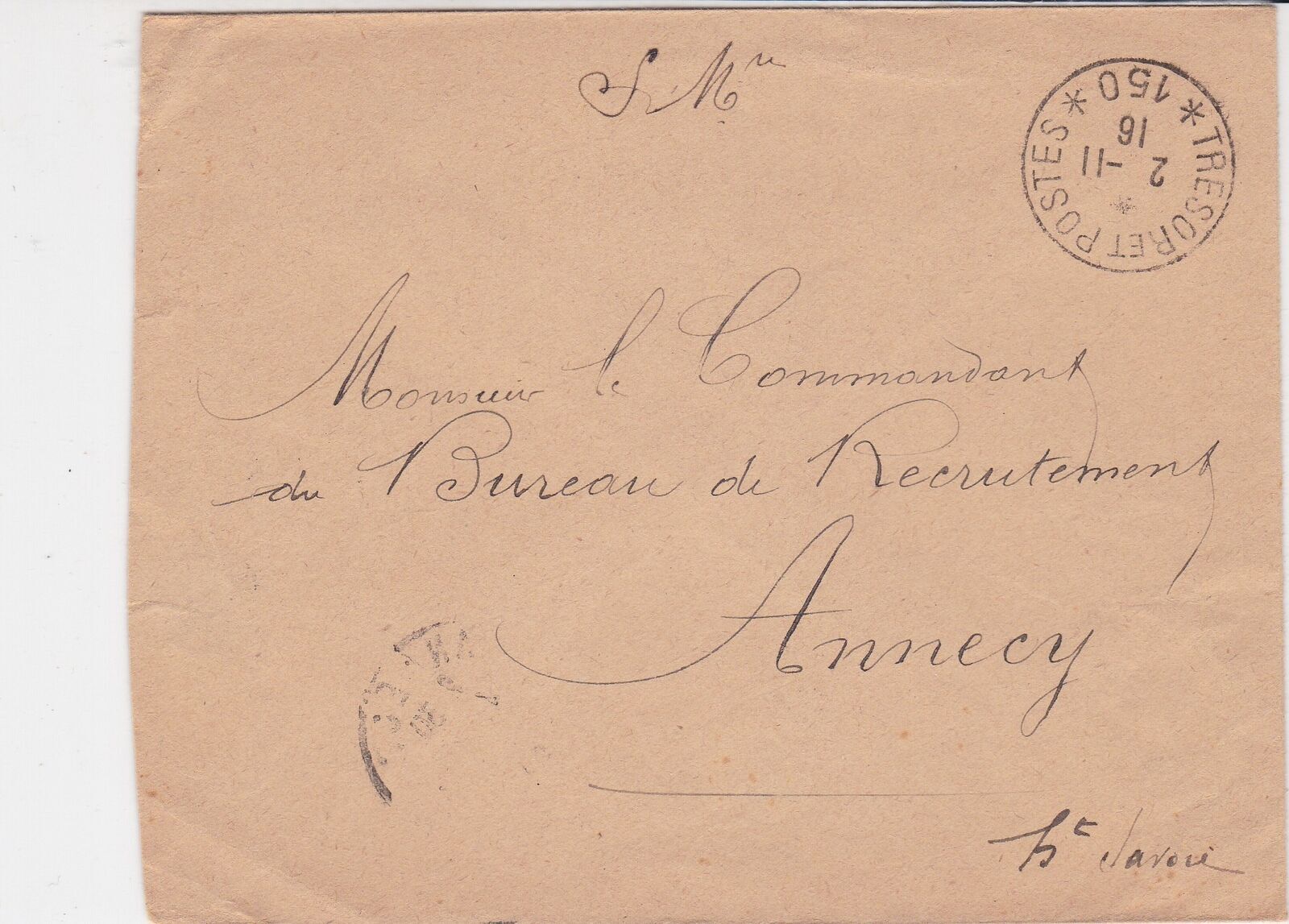 France WW1 French Military 1916 Tresor Et Postes No 150 Cover Ref 30953 ...