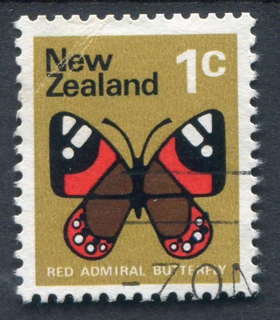 New Zealand Error 1970 Pictorials 1c Butterfly blue shift of dots ...