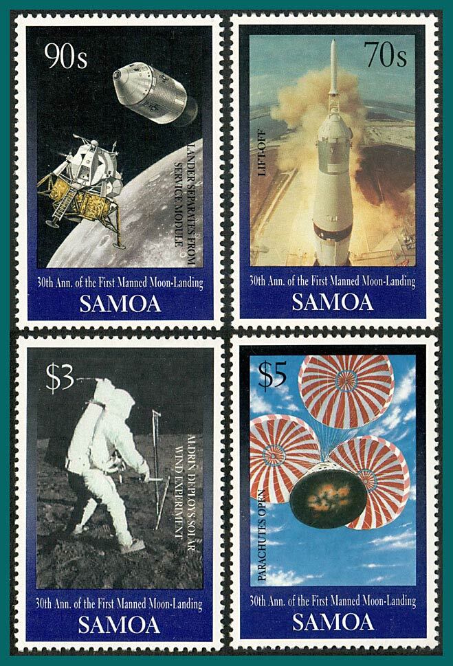 Samoa 1999 Moon Landing, MNH #973-976,SG1044-SG1047 | Australia ...