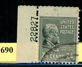 PKStamps - USA - 828 - Used - Plate Number Single #22-690 | United ...