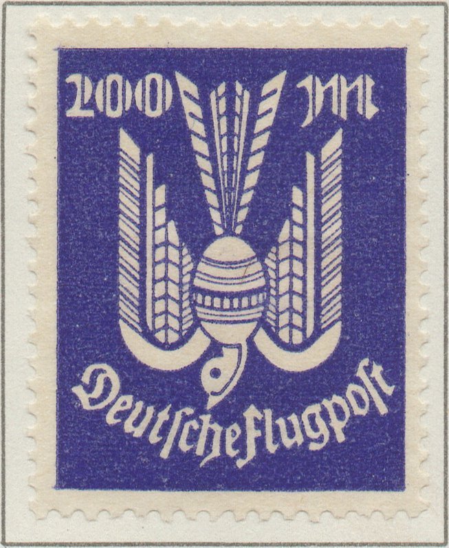 Germany Deutsche Flugpost Air post Airmail 200 Mk Weimar Republic stamp ...