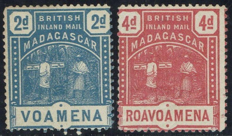 Madagascar 1895 British Inland Mail 2d and 4d */** | Africa ...