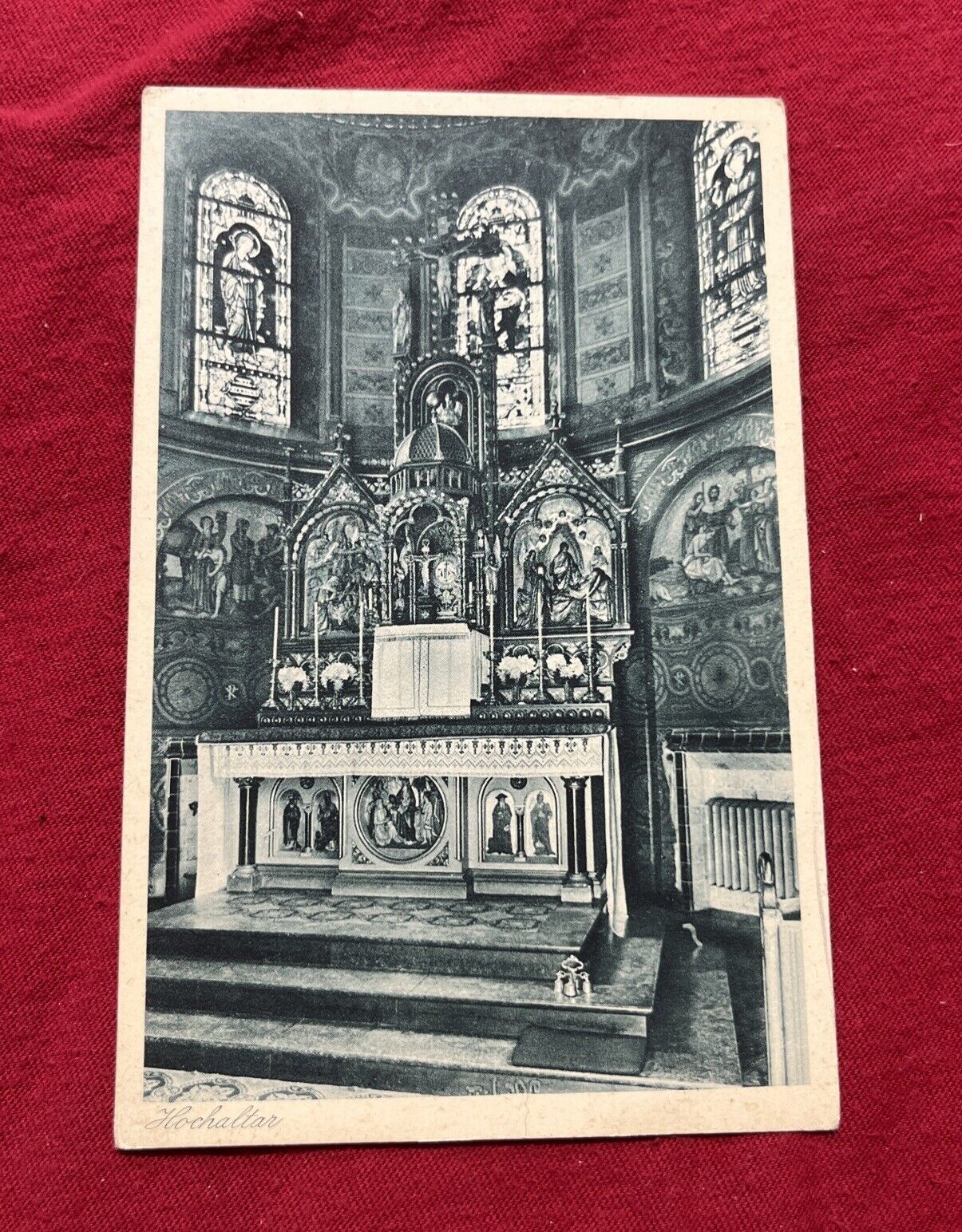 WW1 WWI Imperial German Deutsches Reich Church Altar photo postcard ...