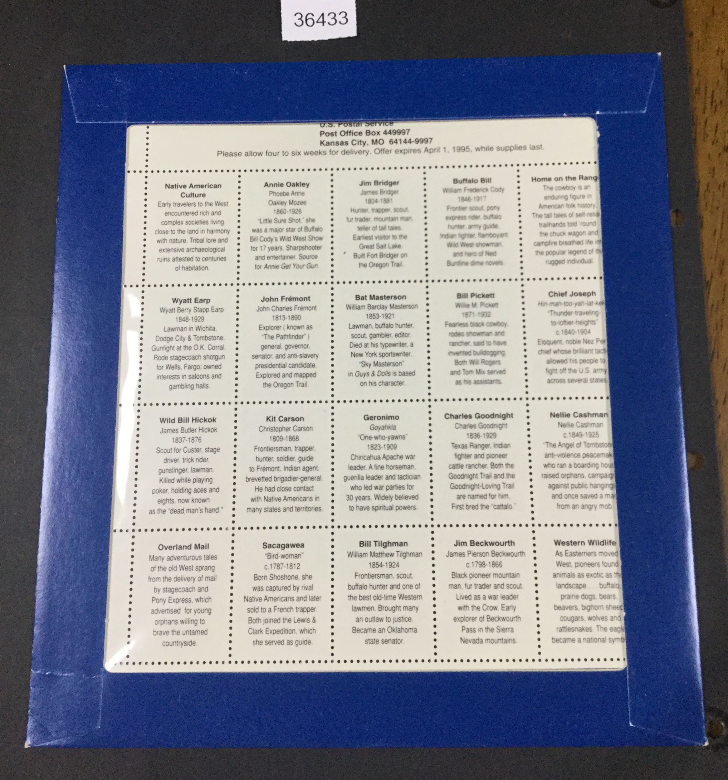 US Stamps #2870 Mint OG NH Recalled Legends of the West Sheet LOT ...