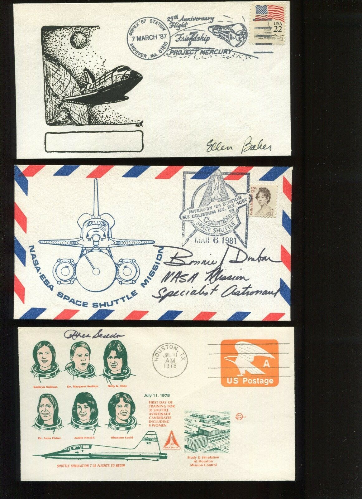 9 Female Astronaut Signed Covers With Better Items (CV 716) Women Nasa ...