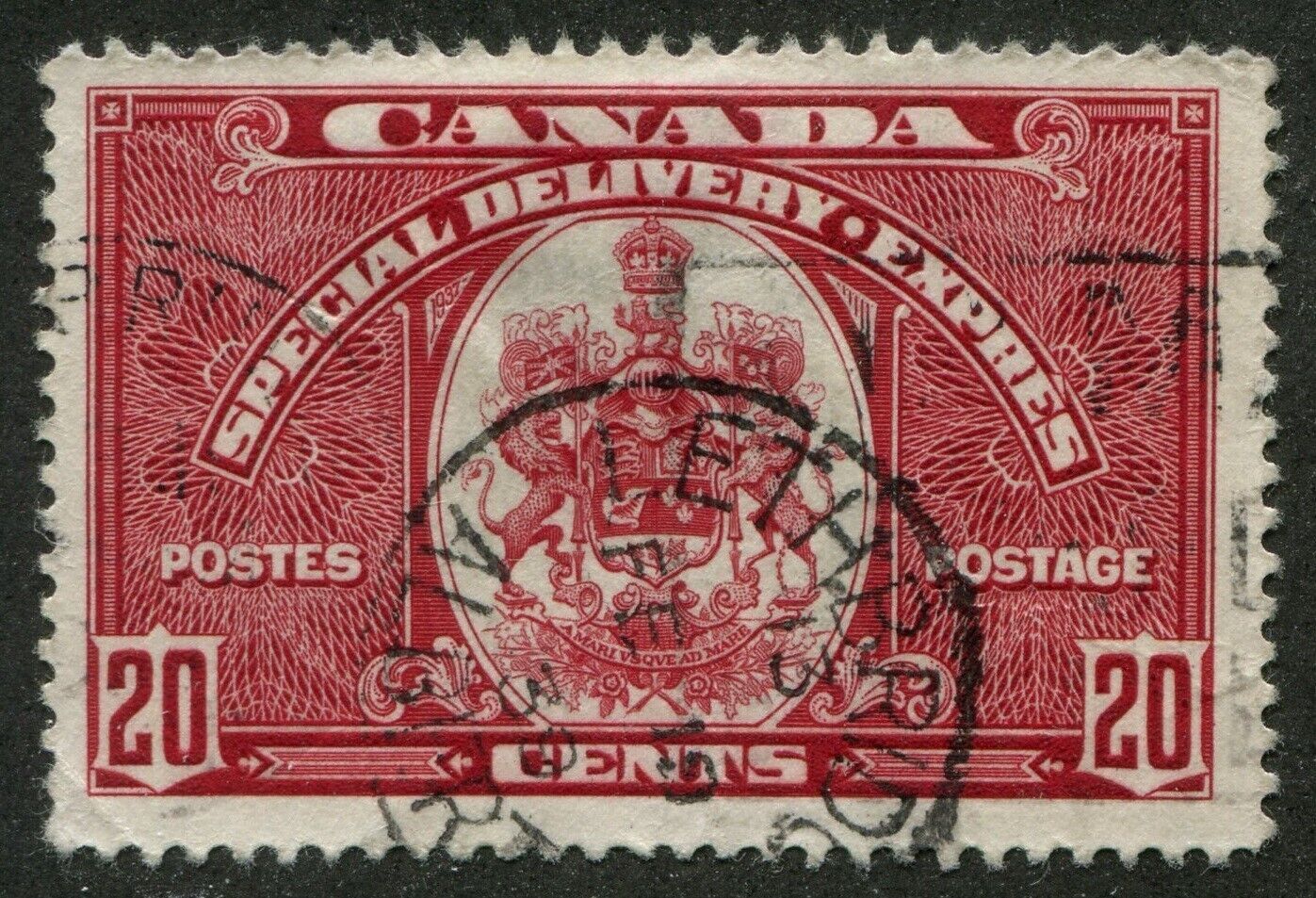 Canada B.O.B. E8 Used Special Delivery Stamp | Canada, Stamp / HipStamp