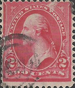 # 279b Used Fault Stitch Watermark Red George Washington | United ...