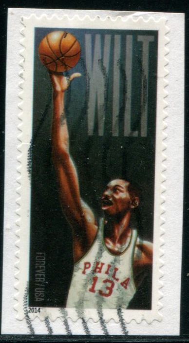 4950 US (49c) Wilt Chamberlain SA, used on paper | United States ...