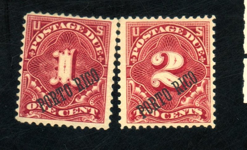 Puerto Rico #J1-2 Mint FVF OG J1 HR J2 LH Cat $43 | United States ...