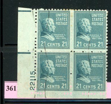 PKStamps - USA - 826 - Used - Plate Block - 14-361 | United States ...