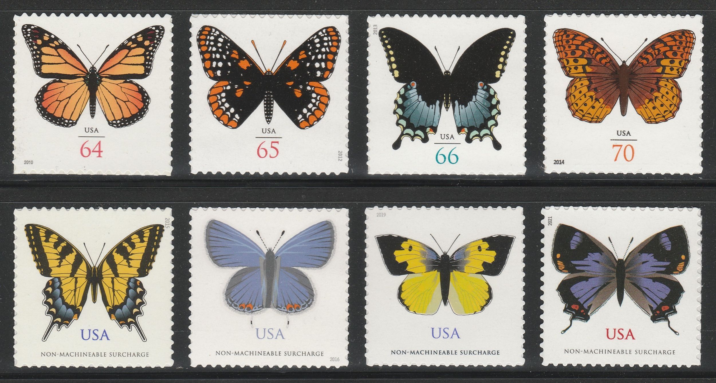 Butterfly Surcharge Series #4462 4603 4736 4859 4999 5136 5346 5568 MNH ...