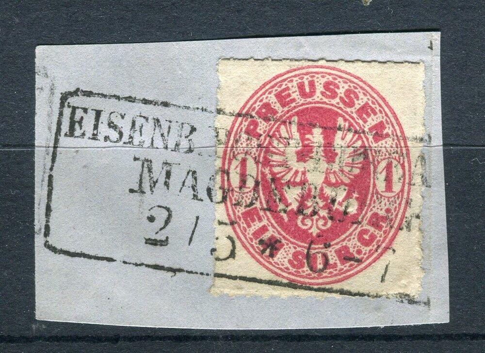 GERMANY PRUSSIA; 1860s early classic fine used 1sg. POSTMARK PIECE ...