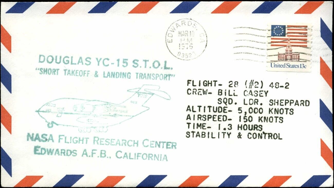 3/10/76 Douglas YC-15 Test Program Plane #2 Flight #28, Edwards, CA ...