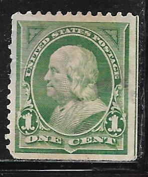 USA 279a: 1c Franklin, vertical w/mk, used, SE | United States, General ...