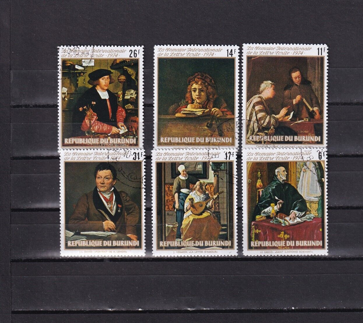 SA03 Burundi 1974 International Letter Writing Week used stamps ...
