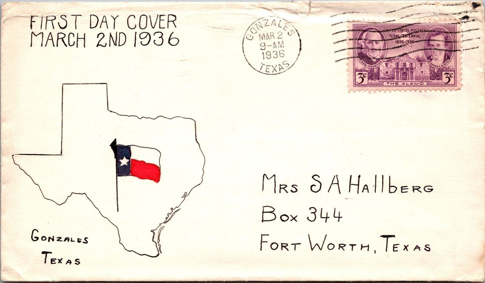 SC# 776 FDC Hand Painted Cachet - Minor Edge Tear - L36760 | United ...