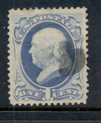 USA 1873 Sc#156 1c Franklin, Large Banknote, hard paper FU | United ...