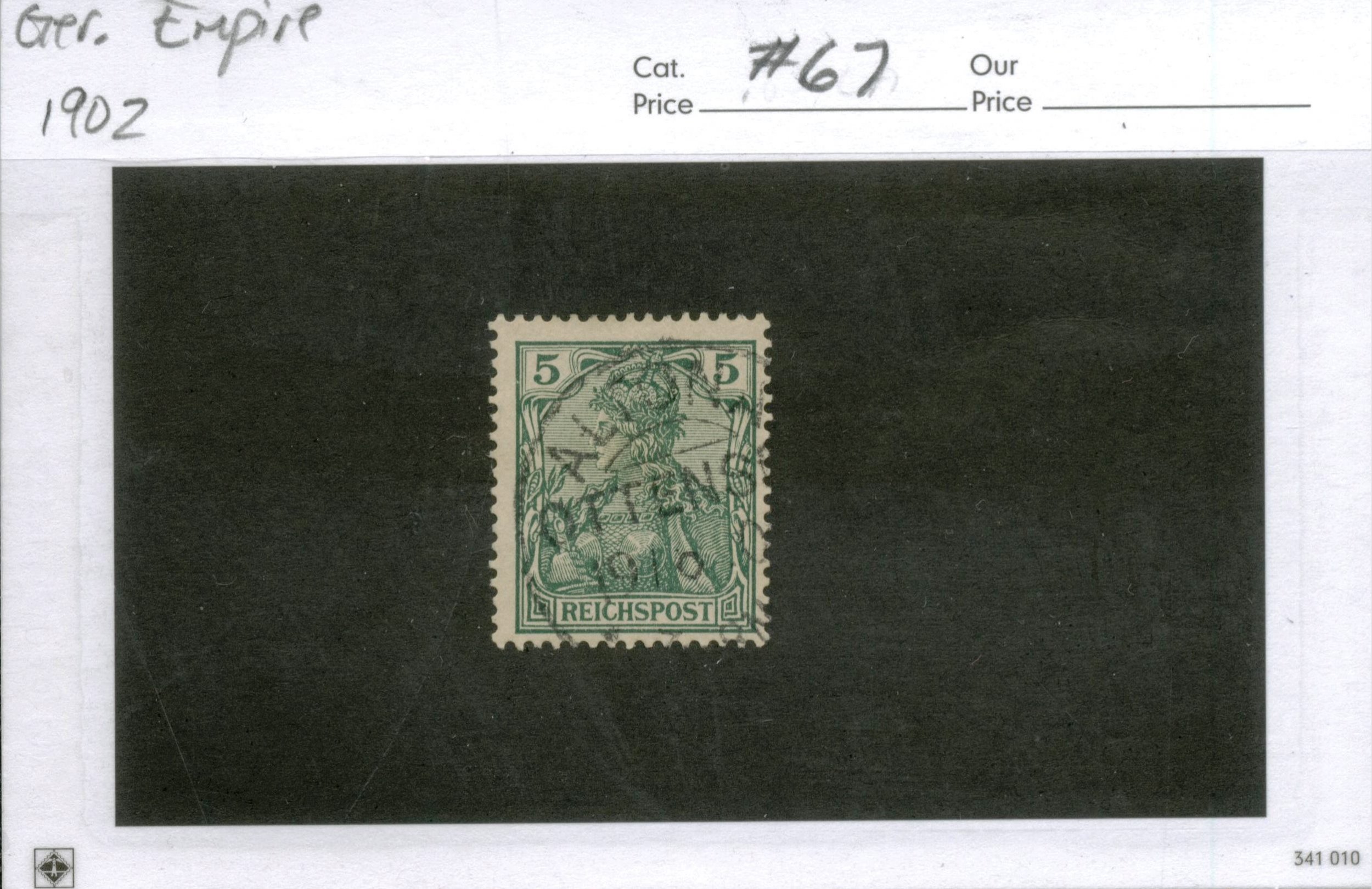 Germany #67, Used on 102 Card - 1902, Ger510Dts10 | Europe - Germany ...