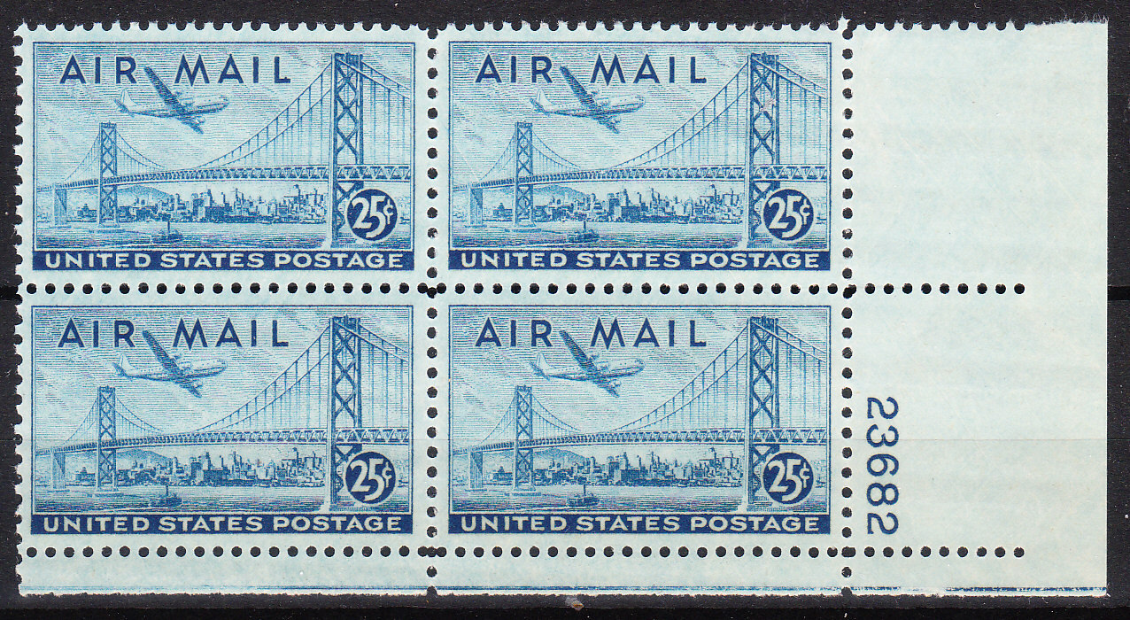 MOstamps - US Scott #C36 Mint OG NH Plate Block - Lot # DS-4137 ...