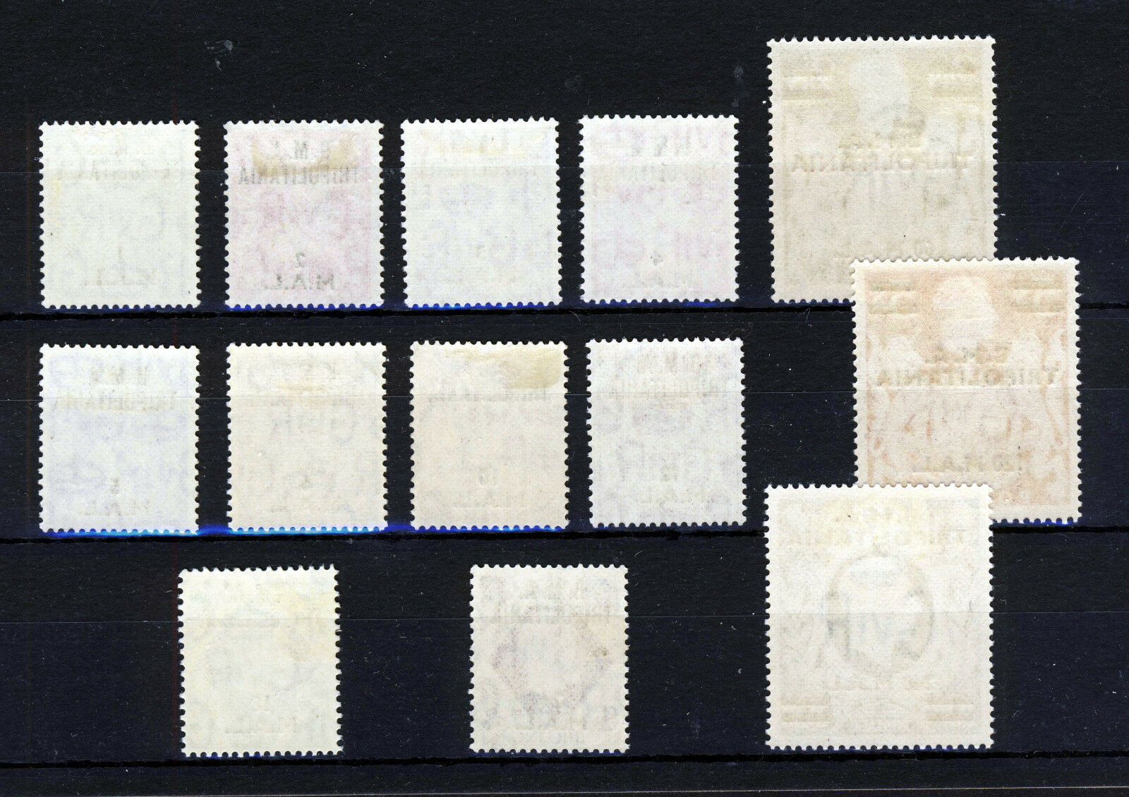 British Occupation KG VI 1948 Overprinted BMA Tripolitania SG T1 to SG ...