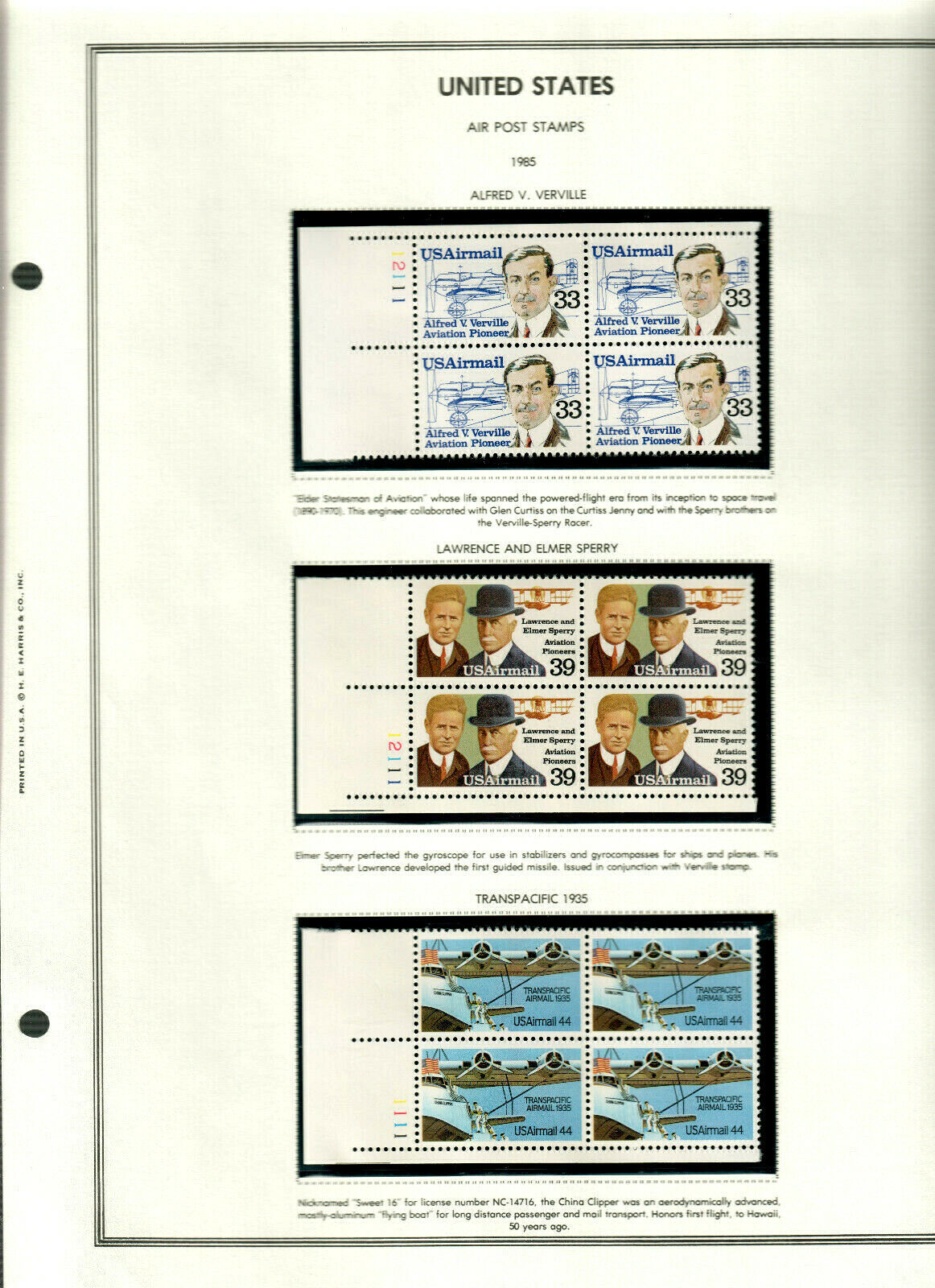 PB C113 114 & 115 Air Post Sheet MNH 1985 | United States, Stamp / HipStamp