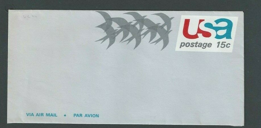 1965 Aerogramme Air Letter Sheet UC44 15c On Blue Mint Entire W/O ...