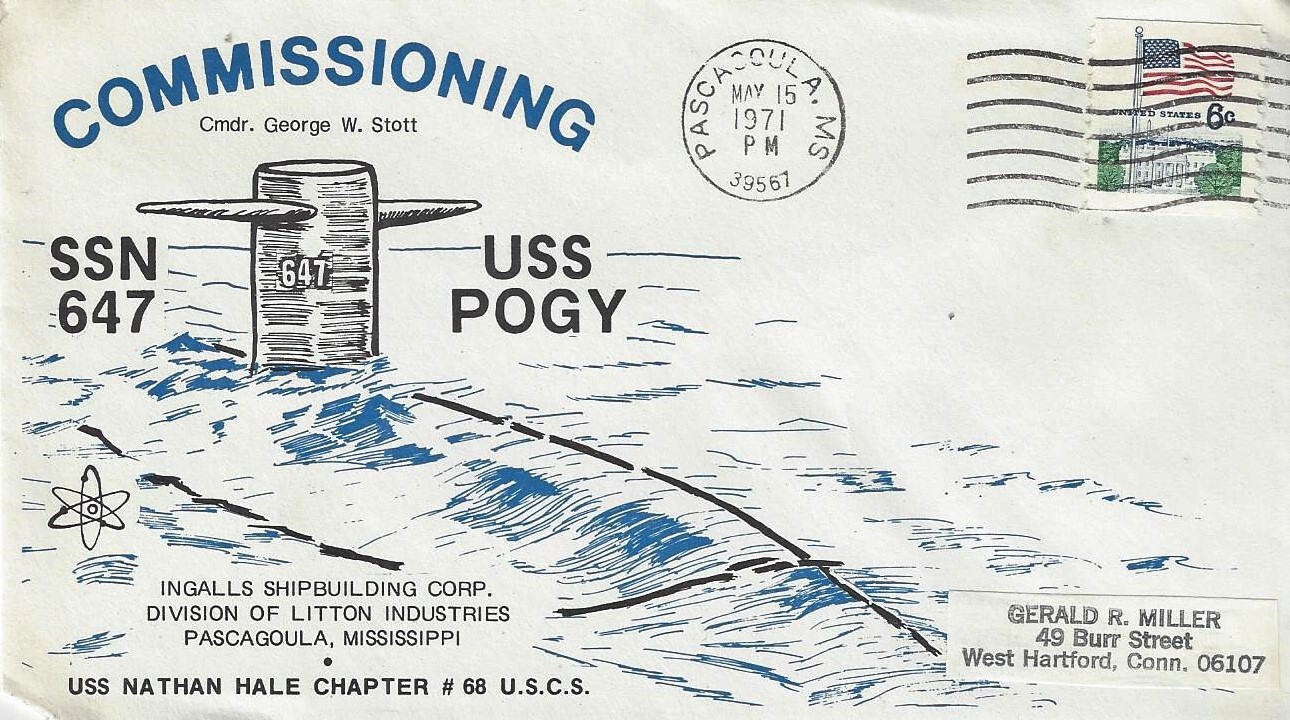 US Navy Cover USS Pogy SSN 647 1971 Commissioning | United States ...