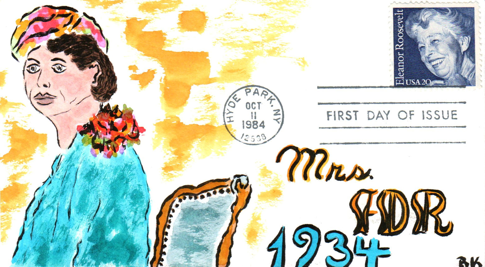 #2105 Eleanor Roosevelt Keane FDC | United States, General Issue Stamp ...