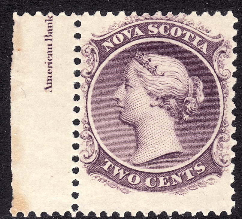 1860-63 Canada Nova Scotia Queen Victoria QV 2¢ MLH Sc# 9a CV $15.00 ...