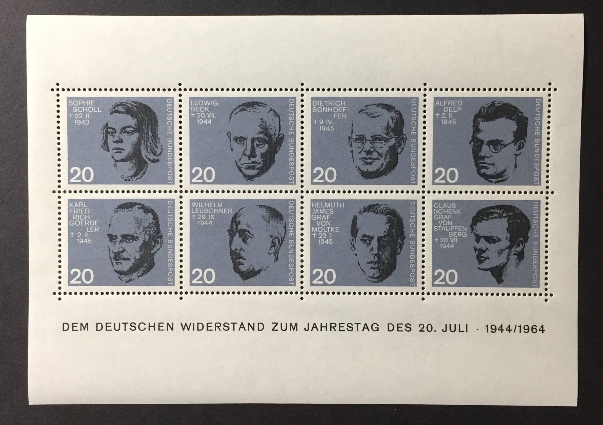 Germany 1964 #883-90 S/S, Portraits,MNH. | Europe - Germany & Colonies ...