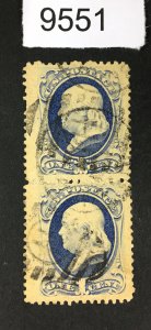 US Stamps # 182 Pair Used CV. $13 LOT #9551 | United States, General ...